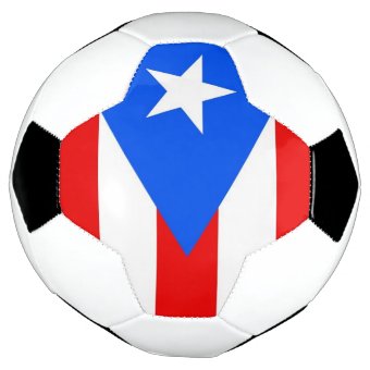 Patriotic Soccer Ball with Flag of Puerto Rico | Zazzle