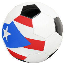 Patriotic Soccer Ball with Flag of Puerto Rico | Zazzle