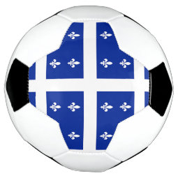 Patriotic Soccer Ball with Flag of Quebec, Canada | Zazzle