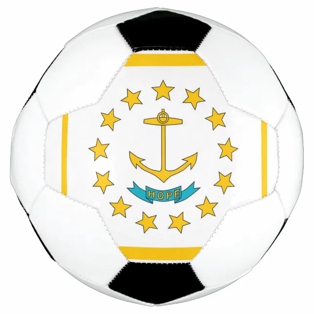 Patriotic Soccer Ball with Flag of Rhode Island | Zazzle