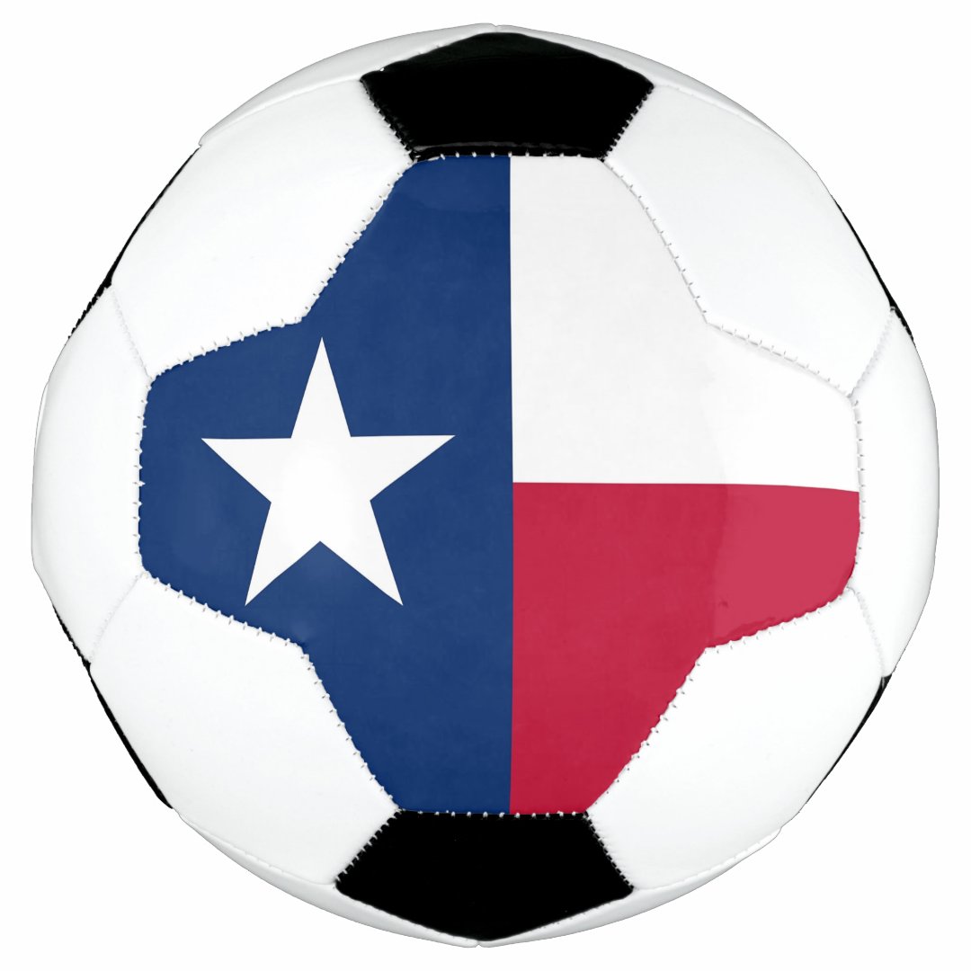 Patriotic Soccer Ball with Flag of Texas | Zazzle