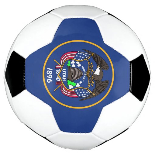 Patriotic Soccer Ball with Flag of Utah | Zazzle