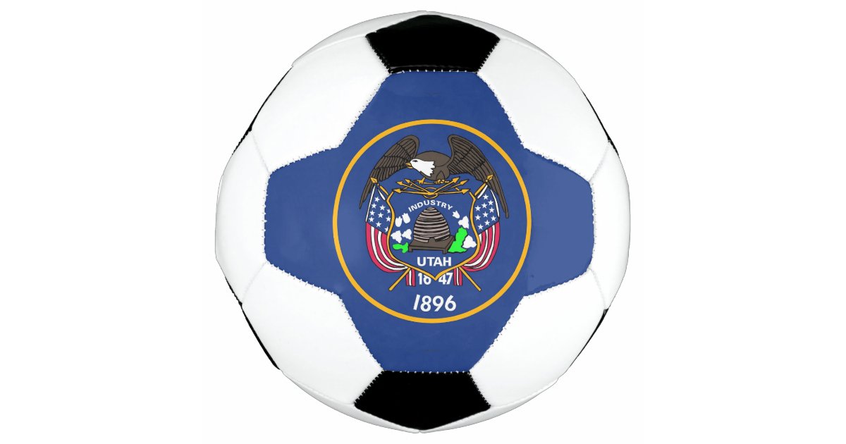 Patriotic Soccer Ball with Flag of Utah | Zazzle