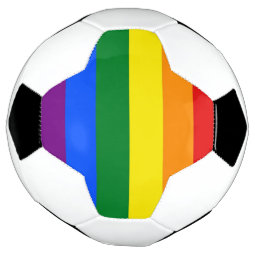 Patriotic Soccer Ball with Pride LGBT Flag | Zazzle