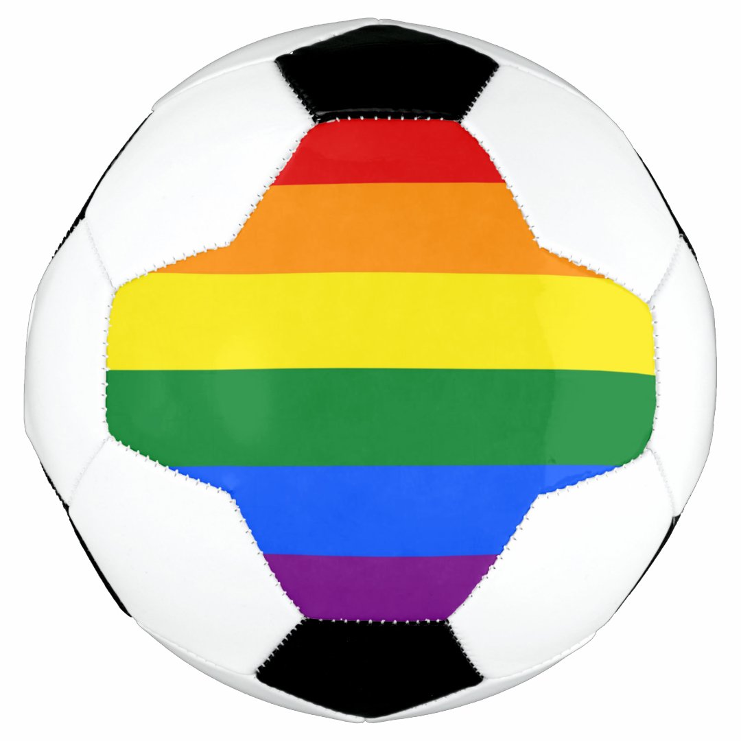 Patriotic Soccer Ball with Pride LGBT Flag | Zazzle