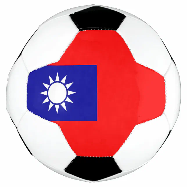 Patriotic Soccer Ball with Taiwan Flag | Zazzle