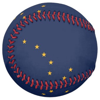 Patriotic Softball with flag of Alaska, USA | Zazzle