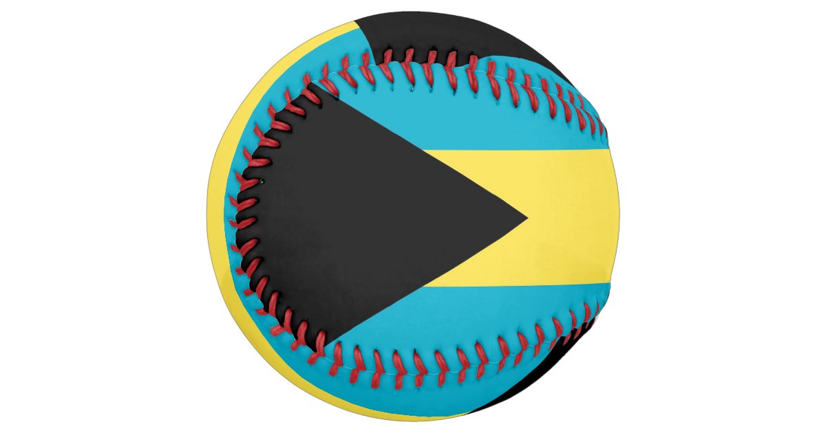 Patriotic Softball with flag of Bahamas | Zazzle