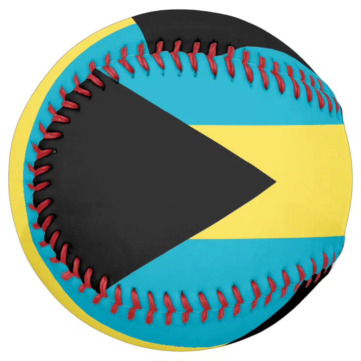 Patriotic Softball with flag of Bahamas | Zazzle
