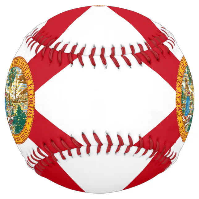 Patriotic Softball with flag of Florida, USA | Zazzle