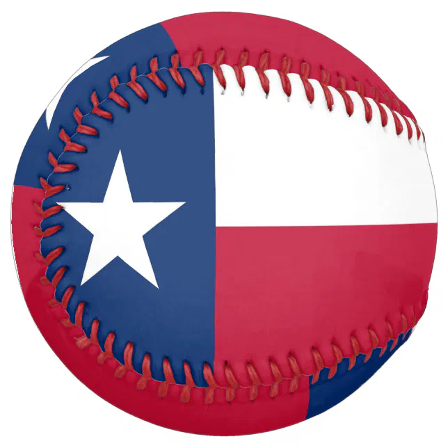 Patriotic Softball with flag of Texas USA | Zazzle