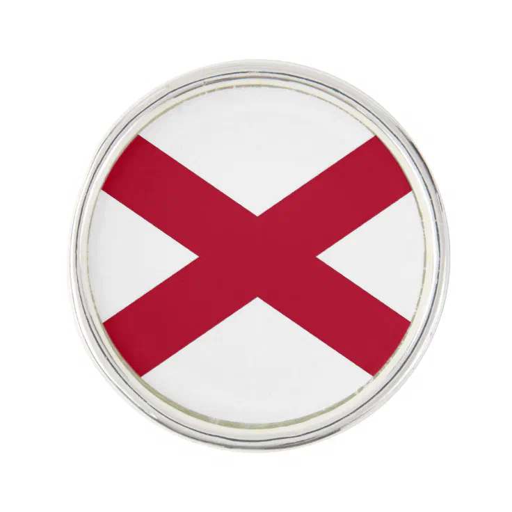 Patriotic, special lapel pin with Flag of Alabama | Zazzle