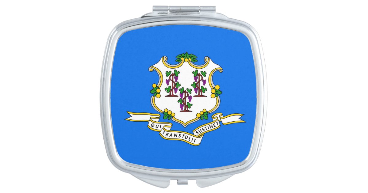Patriotic, special mirror with Flag of Connecticut | Zazzle
