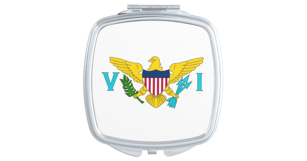 Patriotic, special mirror with Virgin Island flag | Zazzle