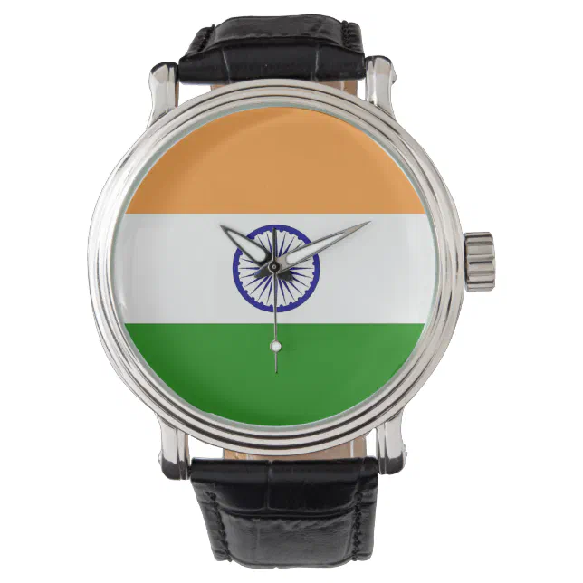 Patriotic, special watch with Flag of India | Zazzle