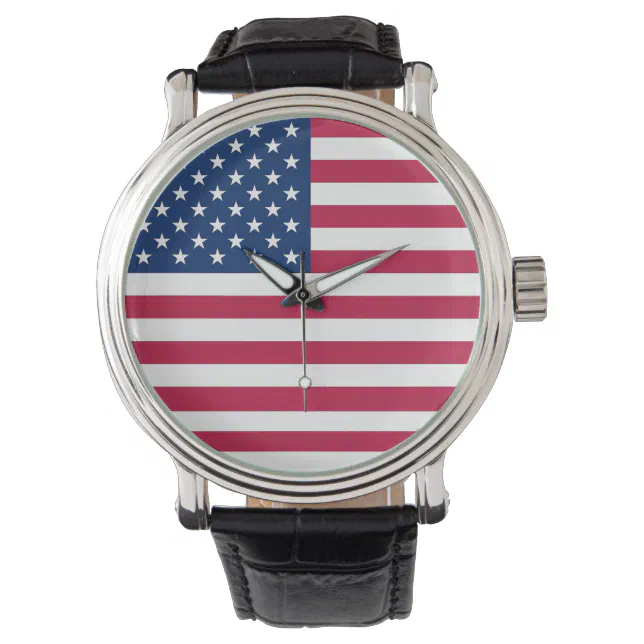 Patriotic, special watch with Flag of USA | Zazzle