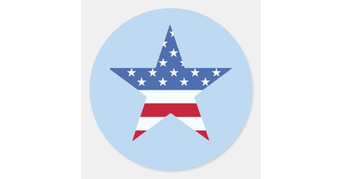 Patriotic Star Sticker | Zazzle