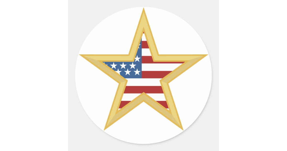 Patriotic Star stickers | Zazzle