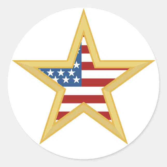 Patriotic Star stickers | Zazzle