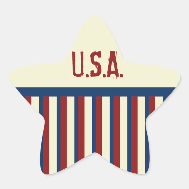 Patriotic Star Stickers | Zazzle