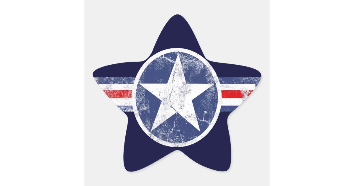 Patriotic Star Vintage Stripes Stickers | Zazzle