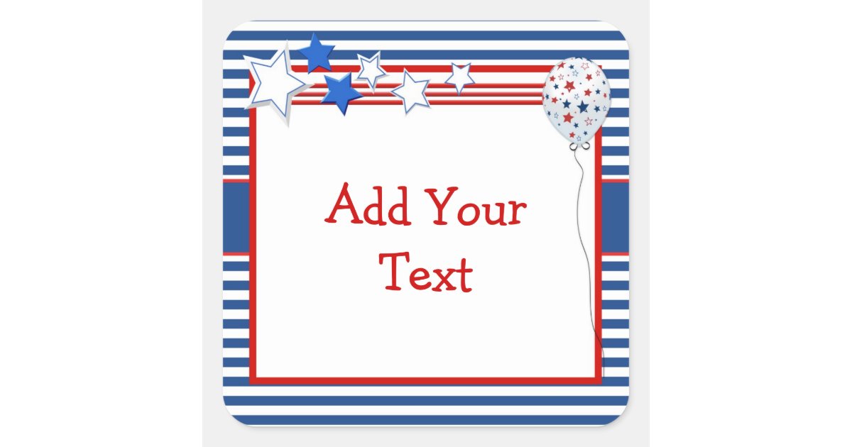 Patriotic Stars and Stripes Sticker | Zazzle