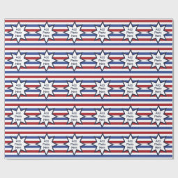 Patriotic Stars and Stripes Wrapping Paper | Zazzle
