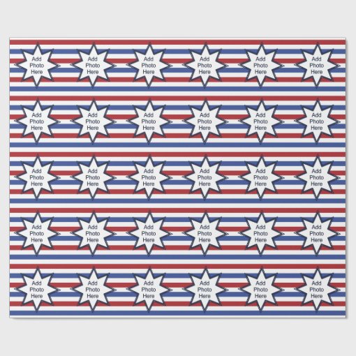Patriotic Stars and Stripes Wrapping Paper | Zazzle