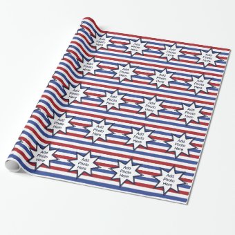 Patriotic Stars and Stripes Wrapping Paper | Zazzle