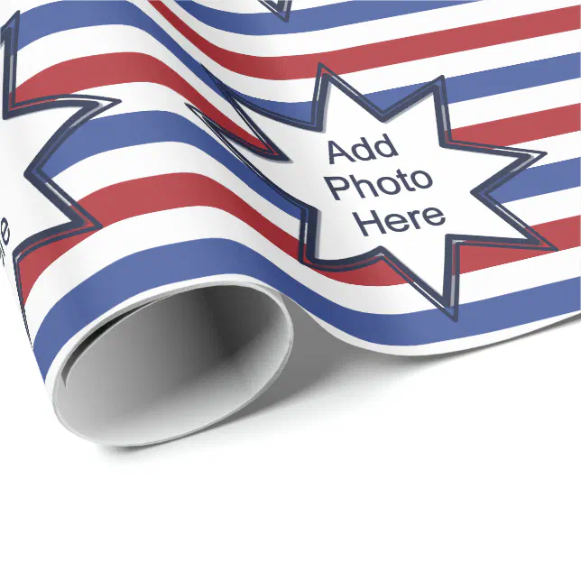 Patriotic Stars and Stripes Wrapping Paper | Zazzle