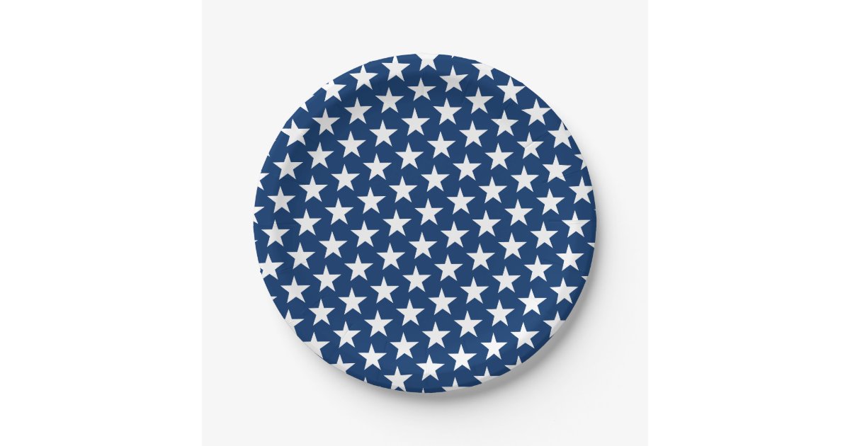 Patriotic Stars Paper Plate | Zazzle