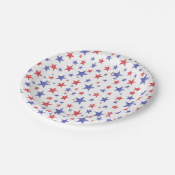 Patriotic Stars Paper Plates | Zazzle