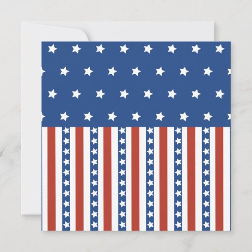 Patriotic Stars Stripes 4th of July Invitations | Zazzle