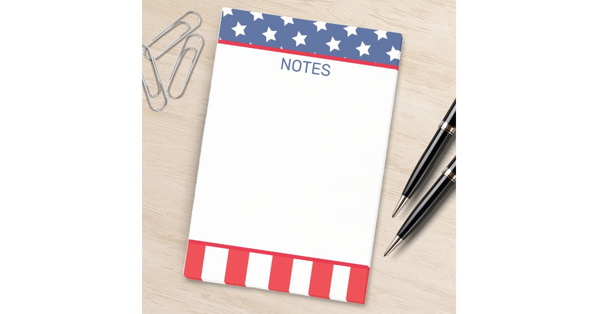 Patriotic Stars & Stripes USA American Flag Post-it Notes | Zazzle