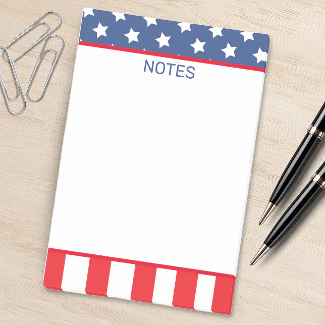 Patriotic Stars & Stripes USA American Flag Post-it Notes | Zazzle