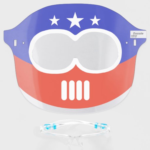 Patriotic Super Hero Face Shield | Zazzle