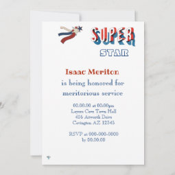 Patriotic Super Star Awards Ceremony Invitation | Zazzle