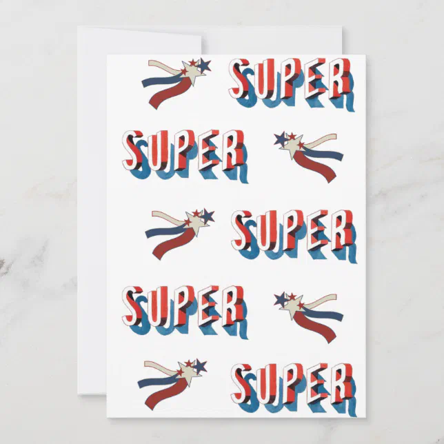 Patriotic Super Star Awards Ceremony Invitation | Zazzle