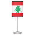 Patriotic table lamp with Flag of Lebanon | Zazzle