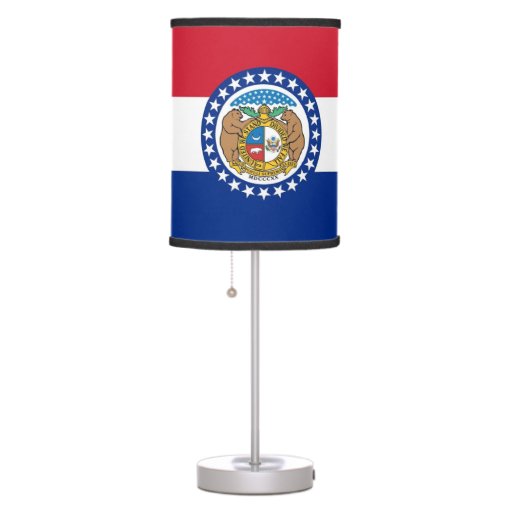 Patriotic table lamp with Flag of Missouri | Zazzle