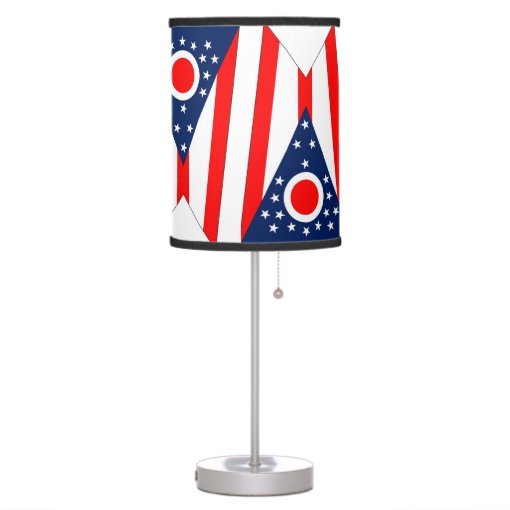 Patriotic table lamp with Flag of Ohio | Zazzle