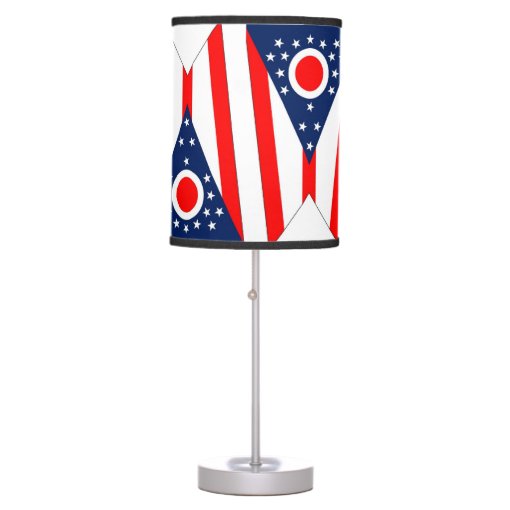 Patriotic table lamp with Flag of Ohio | Zazzle