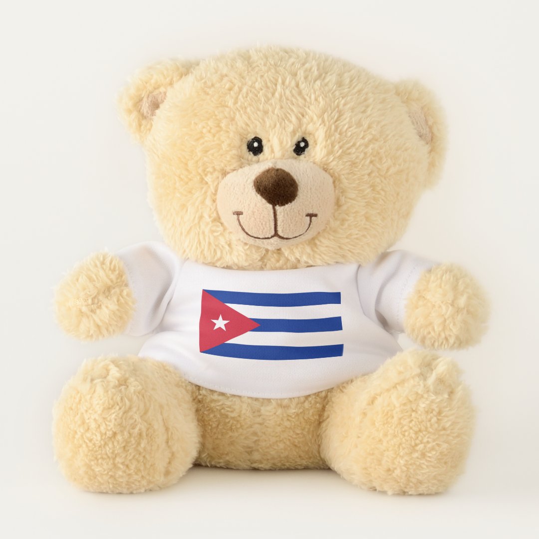 Patriotic Teddy Bear flag of Cuba | Zazzle