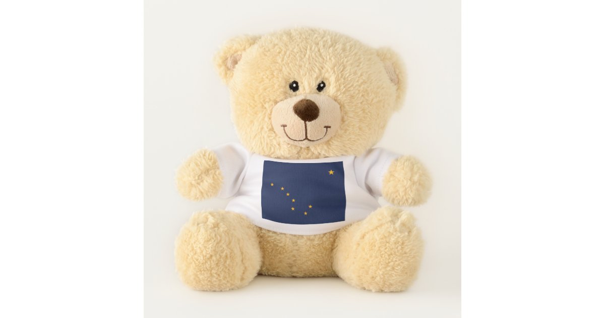 Patriotic Teddy Bear with flag of Alaska, U.S.A. | Zazzle
