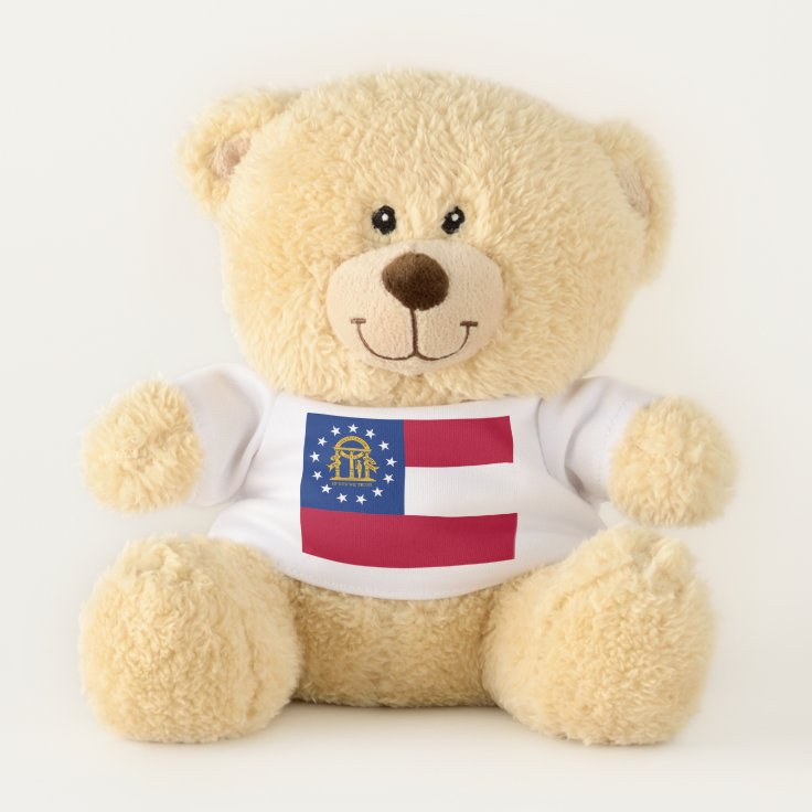 Patriotic Teddy Bear with flag of Georgia, USA | Zazzle