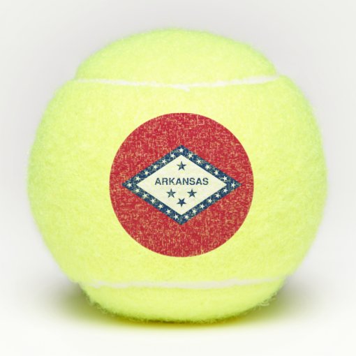 Patriotic Tennis Ball with Flag of Arkansas, USA | Zazzle