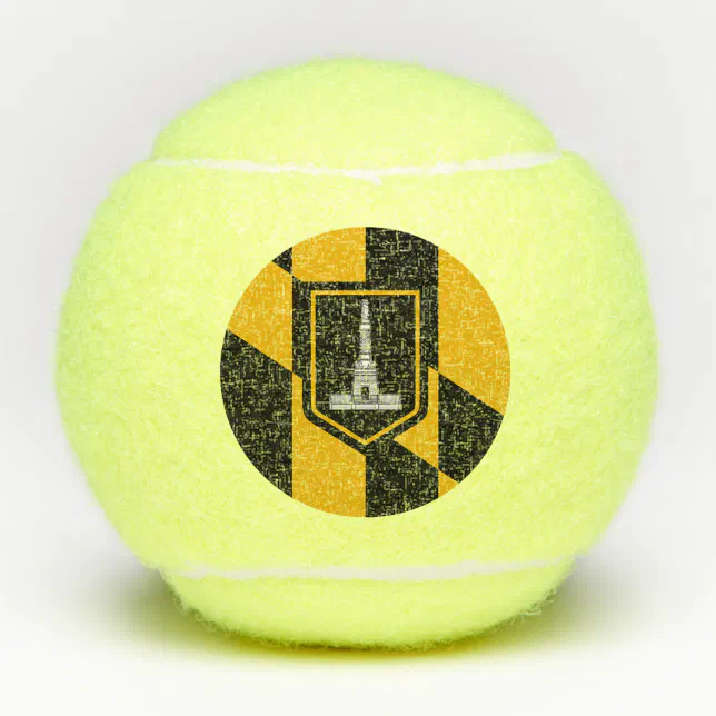 Patriotic Tennis Ball with Flag of Baltimore, USA | Zazzle