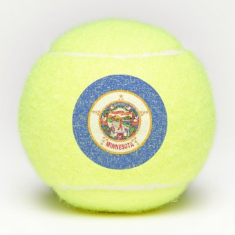 Patriotic Tennis Ball with Flag of Minnesota | Zazzle