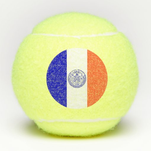 Patriotic Tennis Ball with Flag of New York City | Zazzle