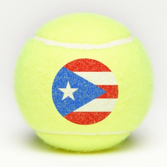 Patriotic Tennis Ball with Flag of Puerto Rico | Zazzle